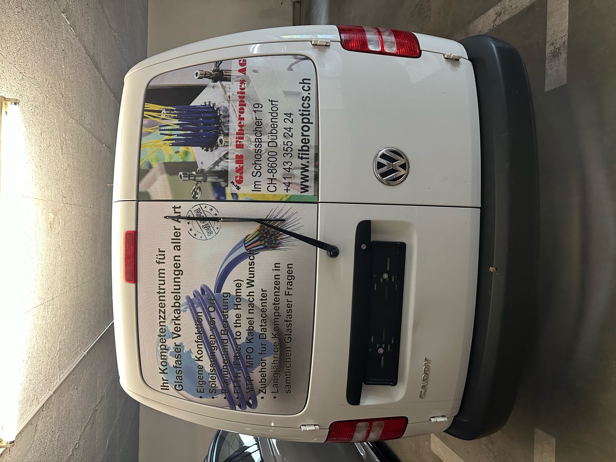 Unser VW Caddy(lac) – New G&B Fiberoptics AG